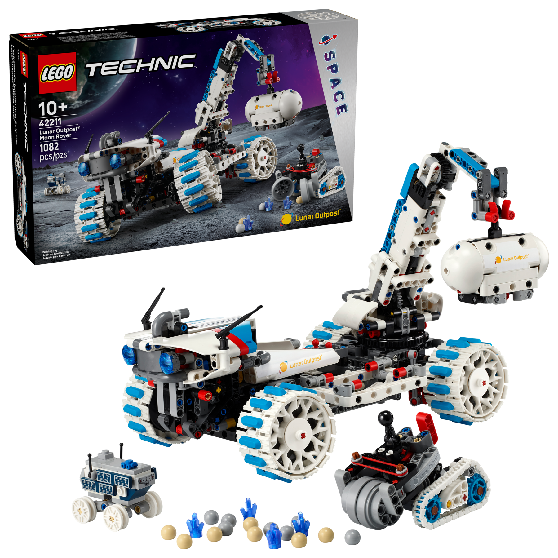 Конструктор LEGO Technic 42211 Космический луноход Lunar Outpost, 1082 деталей