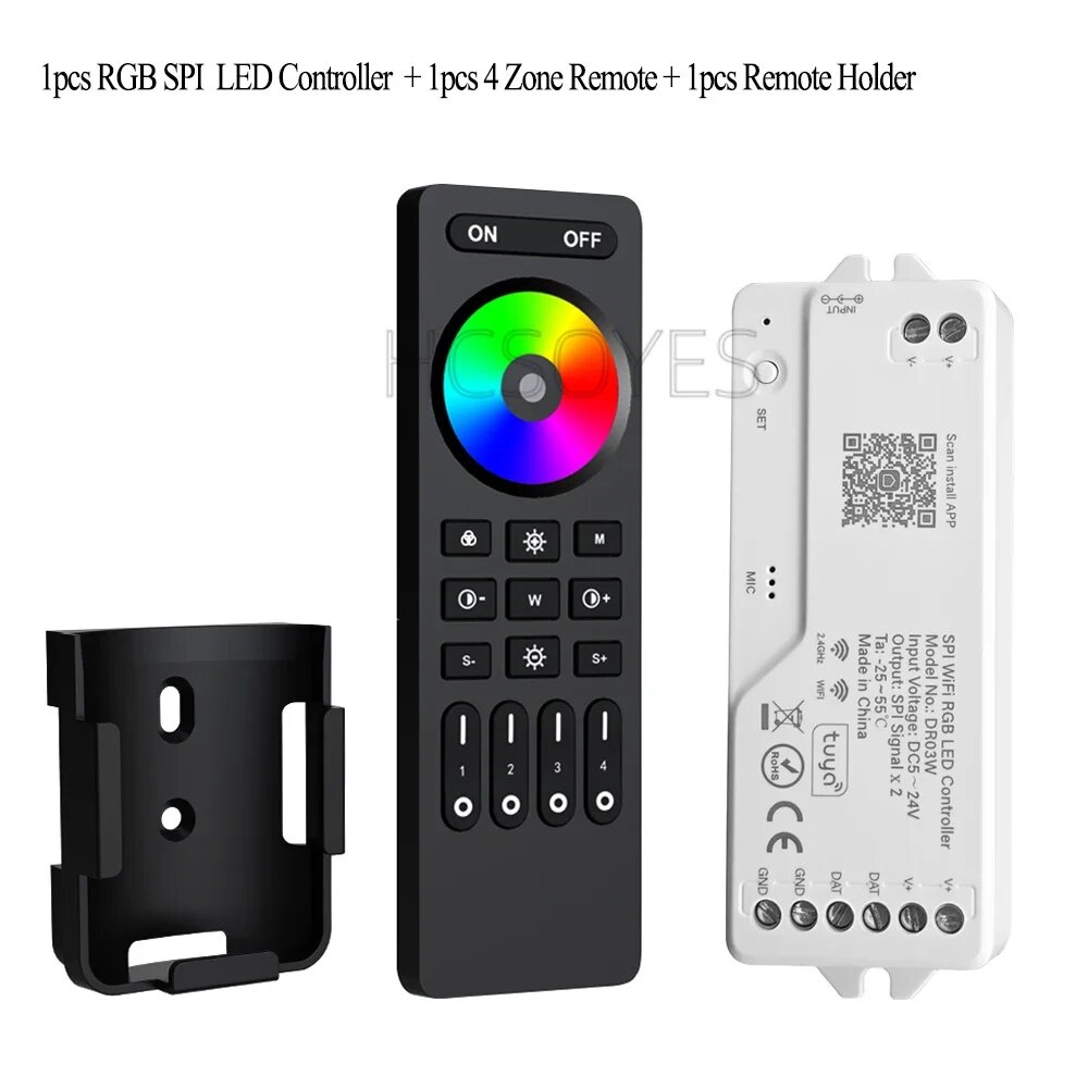 RGB контроллер HCSOYES для адресных светодиодных лент RF Remote KIT