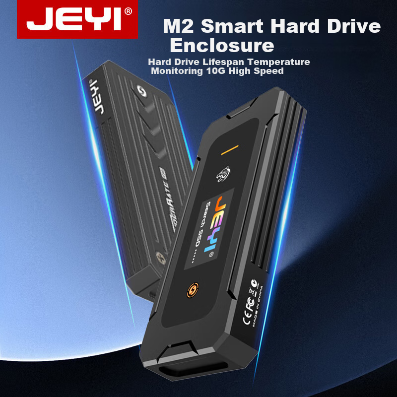 JEYI M.2 NVMe/SATA умный SSD-корпус с Type-C 3.2 10Gbps, полный алюминиевый сплав CNC, совместимый с ноутбуками,