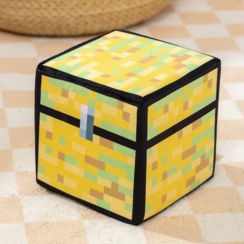 Мягкая игрушка сундук из Minecraft, 20 см, очаровательная игрушка, подарок девушке, мягкий персонаж, 0.2 кг