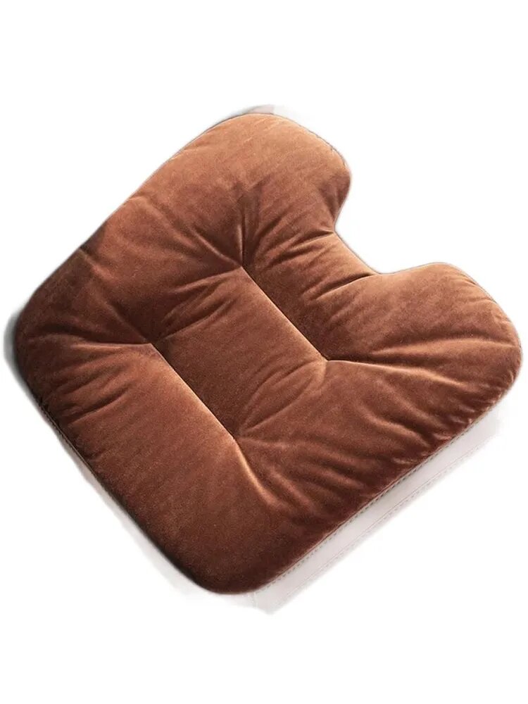 Подушка автомобильная На сиденье, Бархат, 1 шт, Volvo-Brown, Нескользкое покрытие