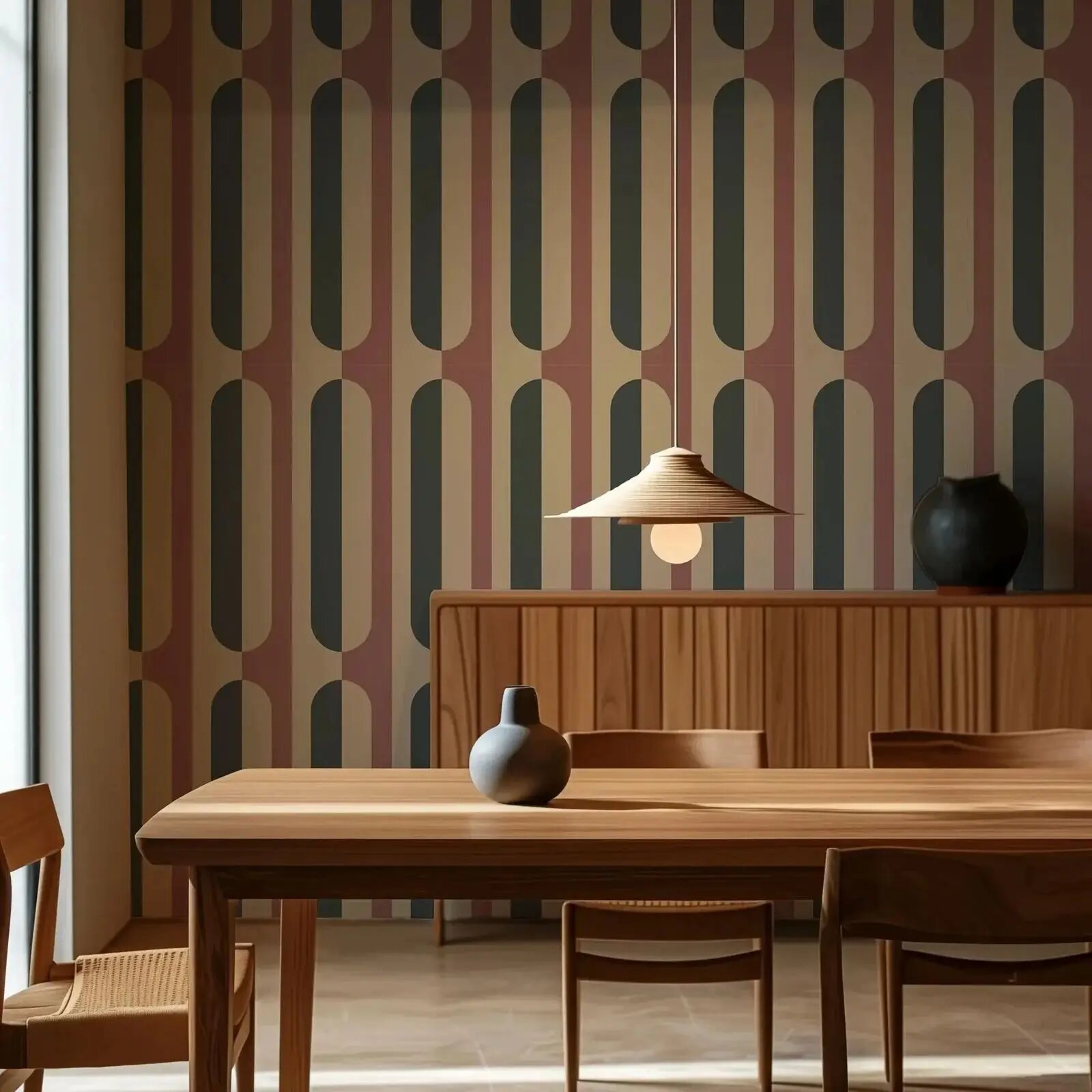 Бумажные обои Pixel&Wall абстрактные бежевые Tradition Un-paste, 50cm X 300cm