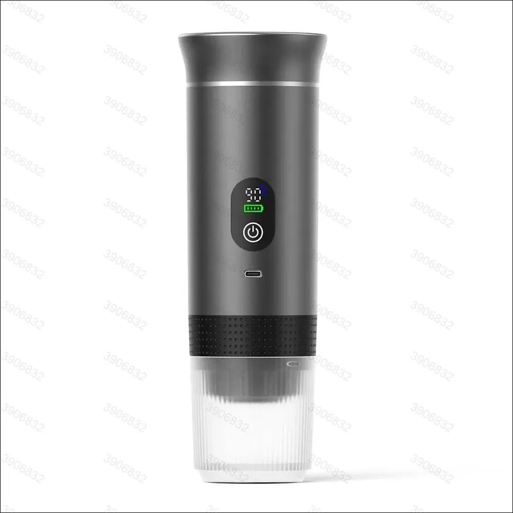 Кофеварка портативная кофемашина для капсул и кофе с цифровым дисплеем и насосом 20 бар для путешествий и дома, серый