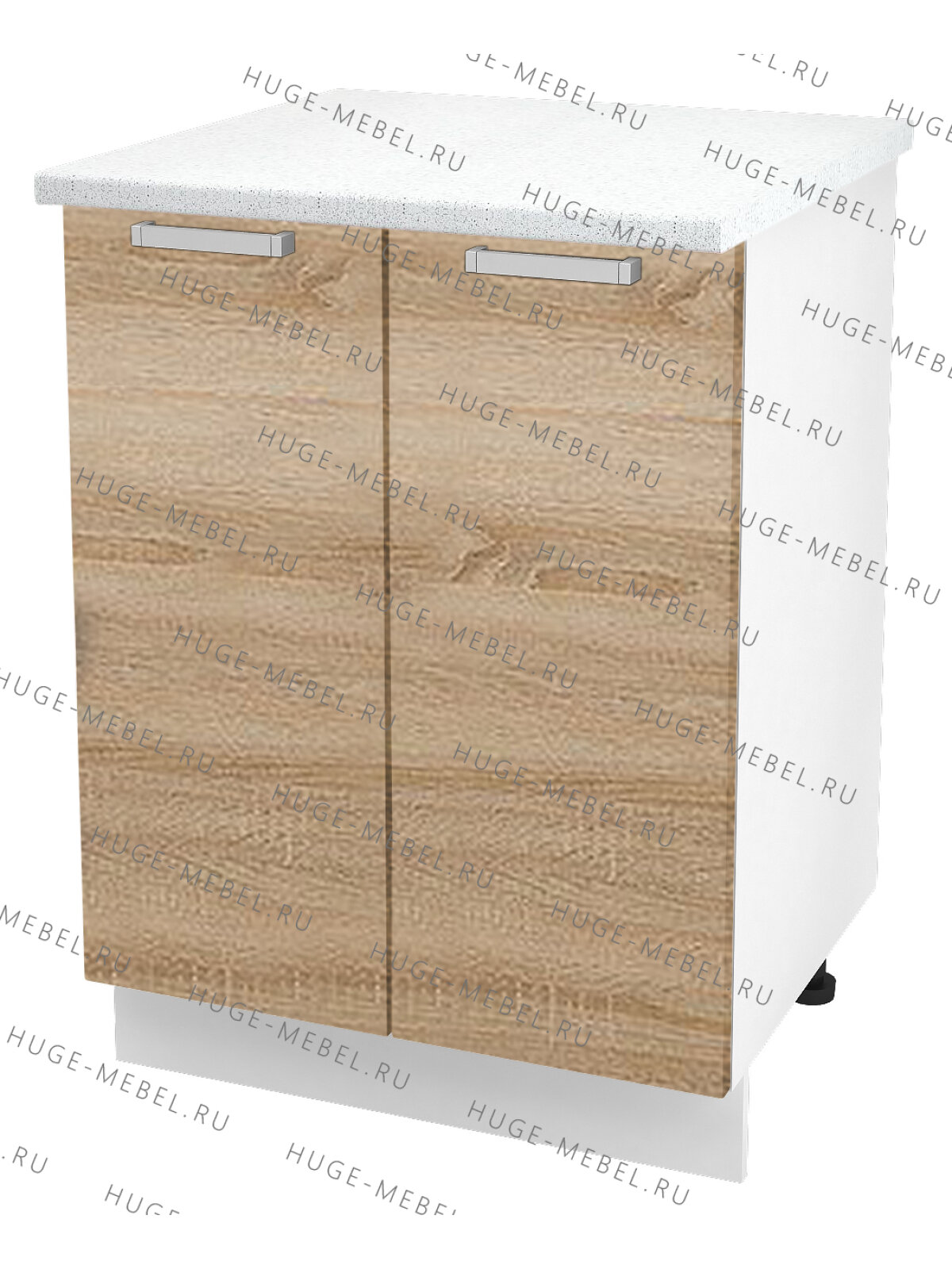 Шкаф кухонный нижний 600 Бетон (дуб сонома) Huge Mebel. Ширина 600 Высота 840. Модули кухонные нижние
