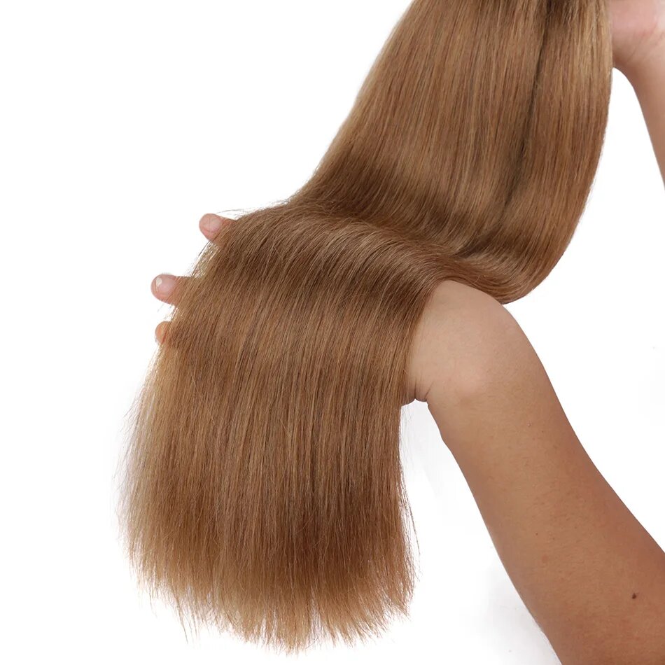 Прямые ленты для наращивания волос ALI-BEAUTY Remy, 14 дюймов, цвет 12