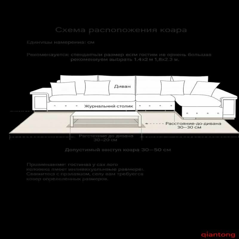Коврик плюшевый однотонный серый 80x160 см с длинным ворсом для гостиной и спальни — фото 1