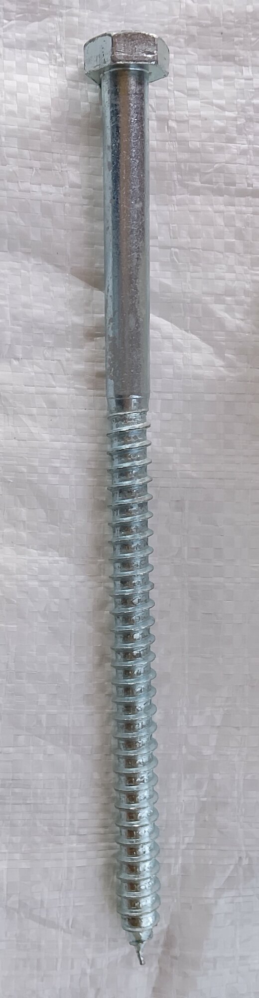 Шуруп - глухарь для деревянных лаг и реек с шестигранной головкой D 12 х 220 мм. в комплекте 4 штуки.