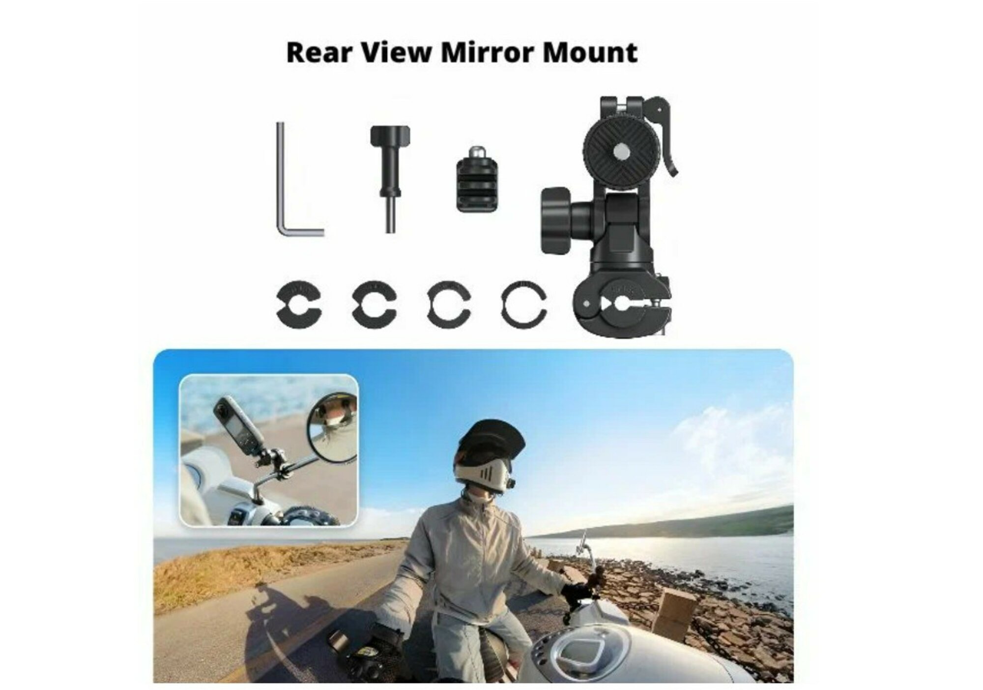 Insta360 Rear View Mirror Mount Крепления на зеркало мотоцикла или скутера