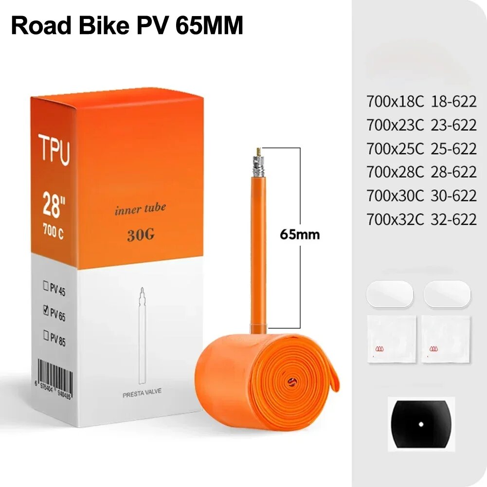 Велокамера MEROCA ТПУ 28" 65mm road bike PV