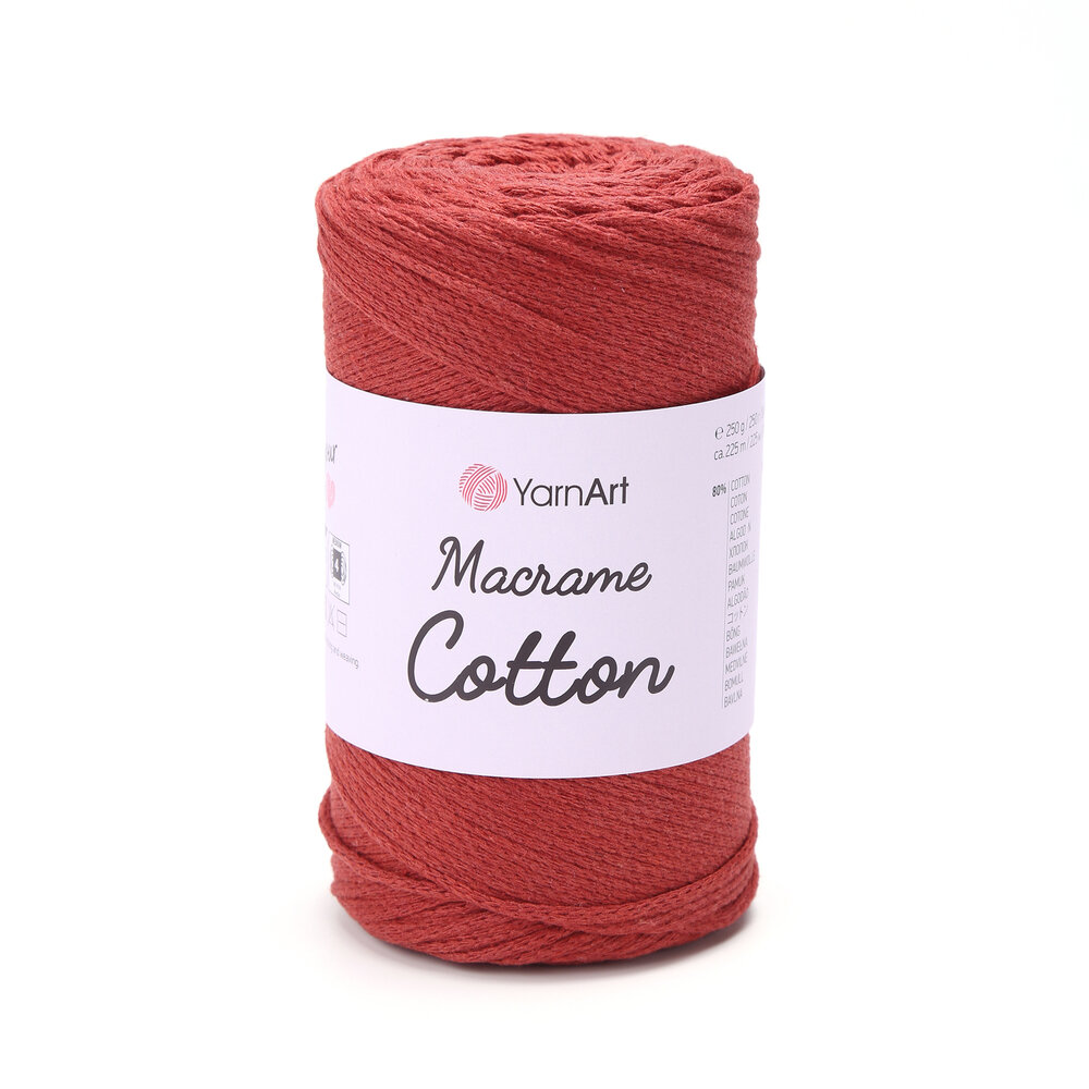 Пряжа для вязания YarnArt Macrame Cotton 785 терракот 1 моток 250 гр/225 м 80% хлопок, 20% полиэстер