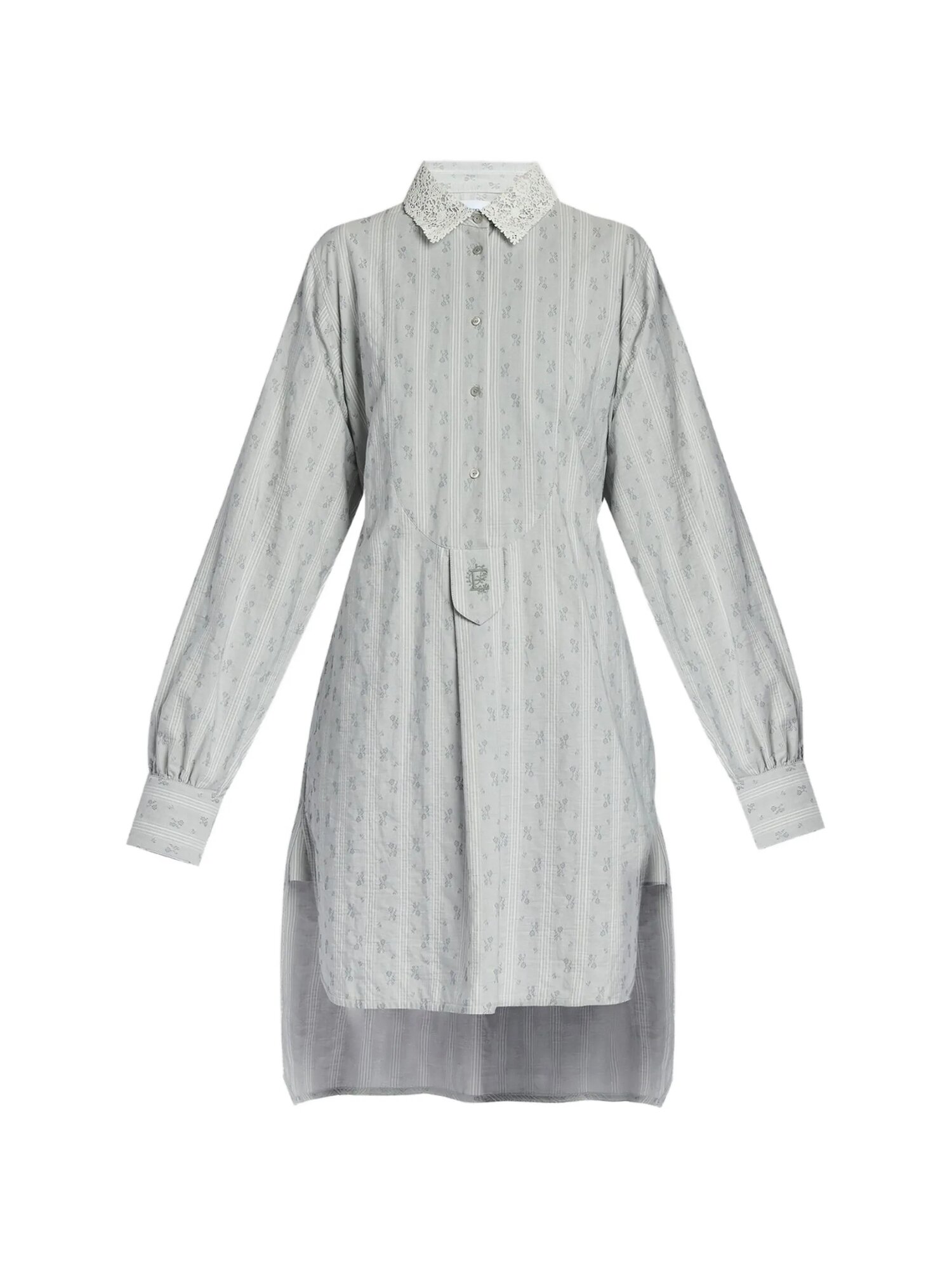Платье Striped collared dress