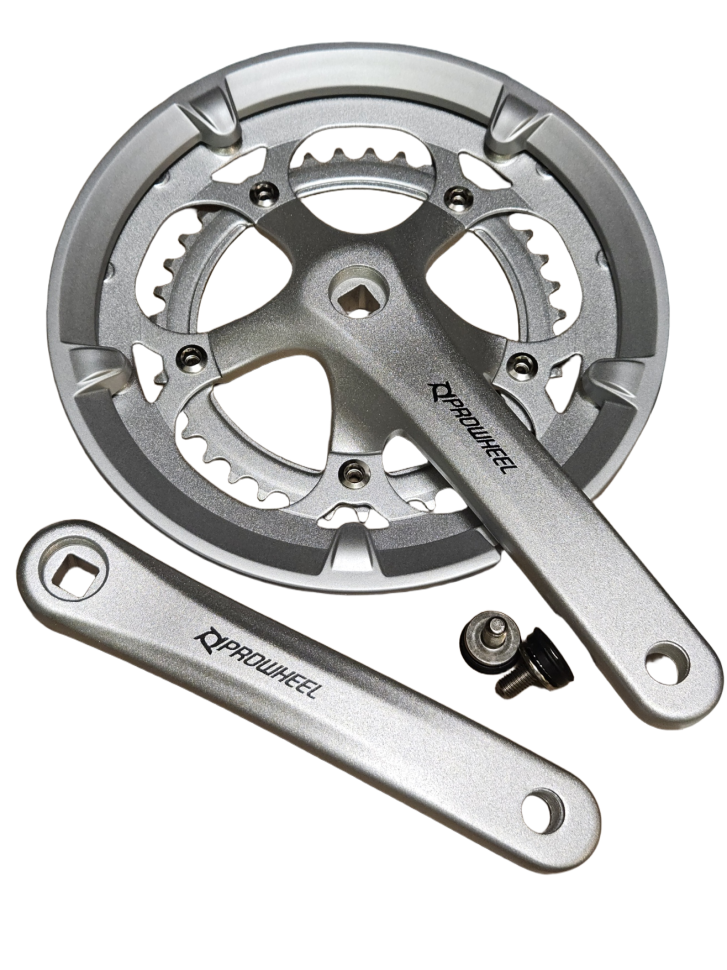 Система Prowheel RPF-420P-N 172,5мм, 39/53T (алюминий) с защитой, шатуны алюминий под квадрат, для шоссе