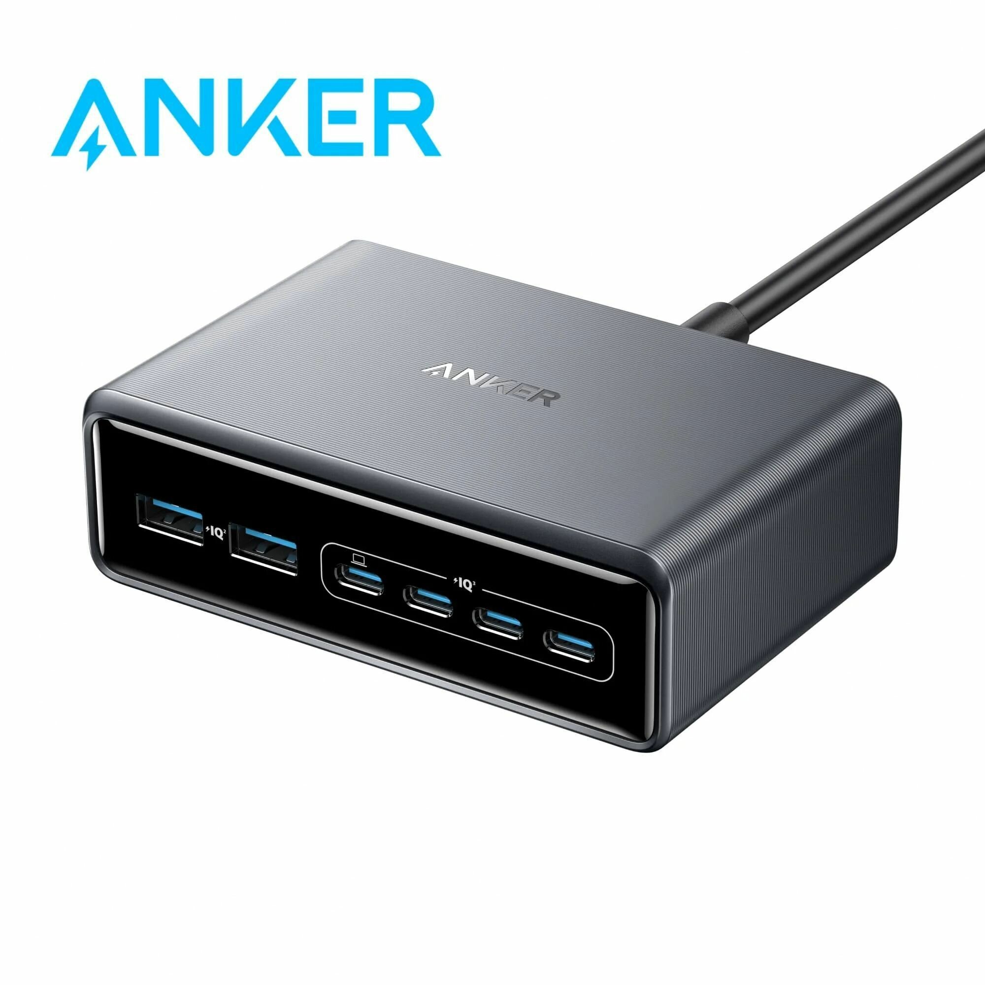 Настольное зарядное устройство Anker Prime, 200 Вт 6 порт Gan USB - C PD Быстрая зарядка A2683