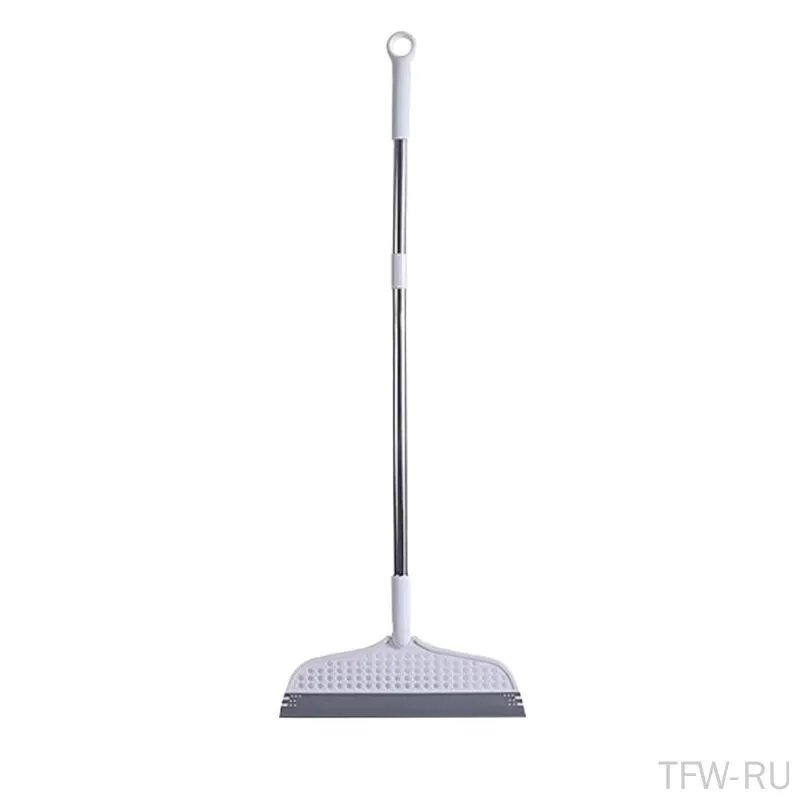 Восковой метла с силиконовым ломателем для пола и длинной ручкой для ванной комнаты, белого цвета
