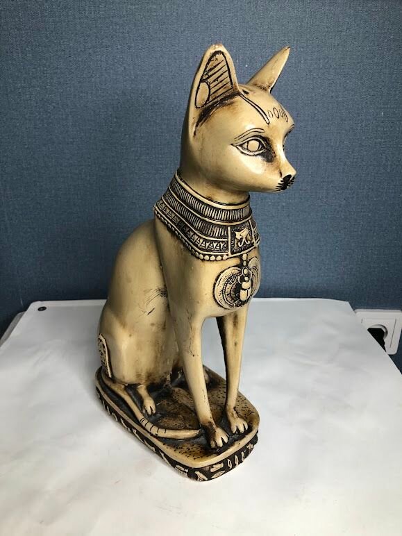 Статуэтка Египет "священная кошка -богиня Бастет", 20*37см, композитный материал, ручная работа