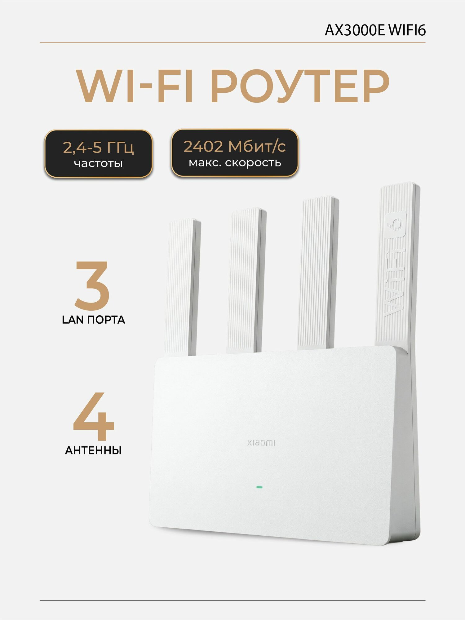 Wi-Fi роутер AX3000E WiFi6
