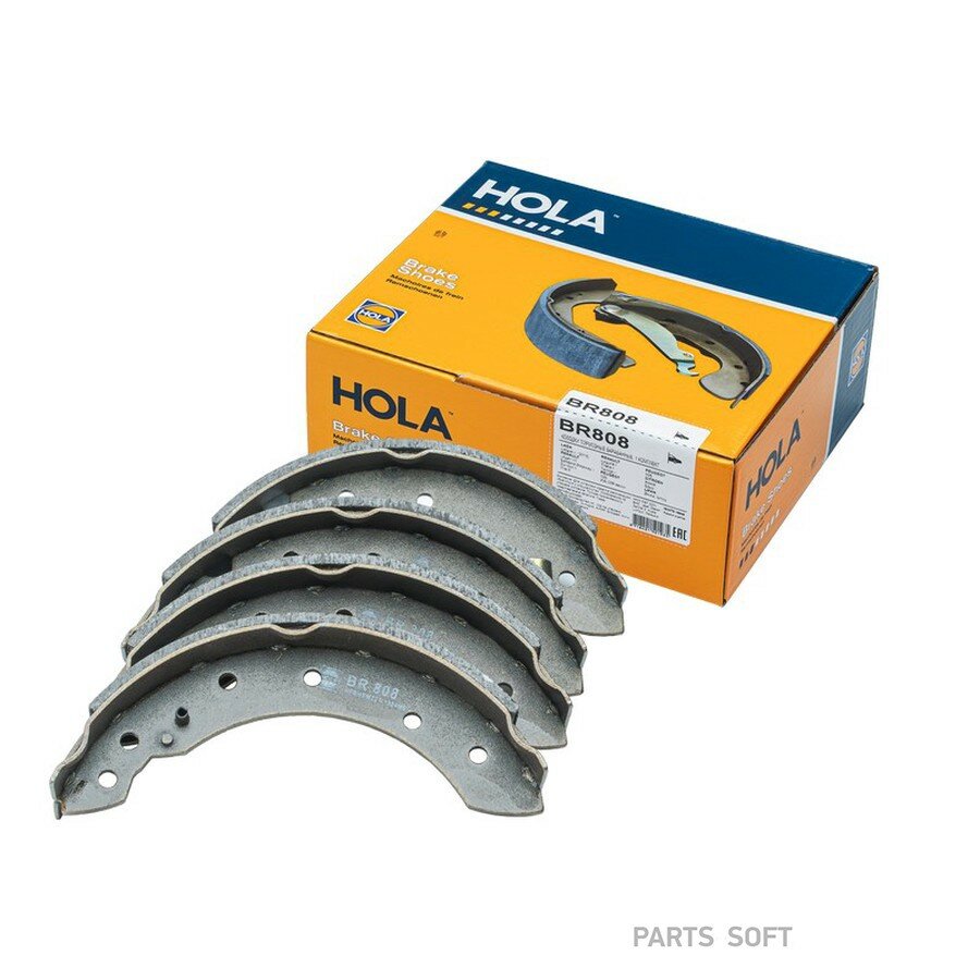 Колодки тормозные барабанные для а/м Lada Largus, Renault Logan задние HOLA HOLA BR808 | цена за 1 шт