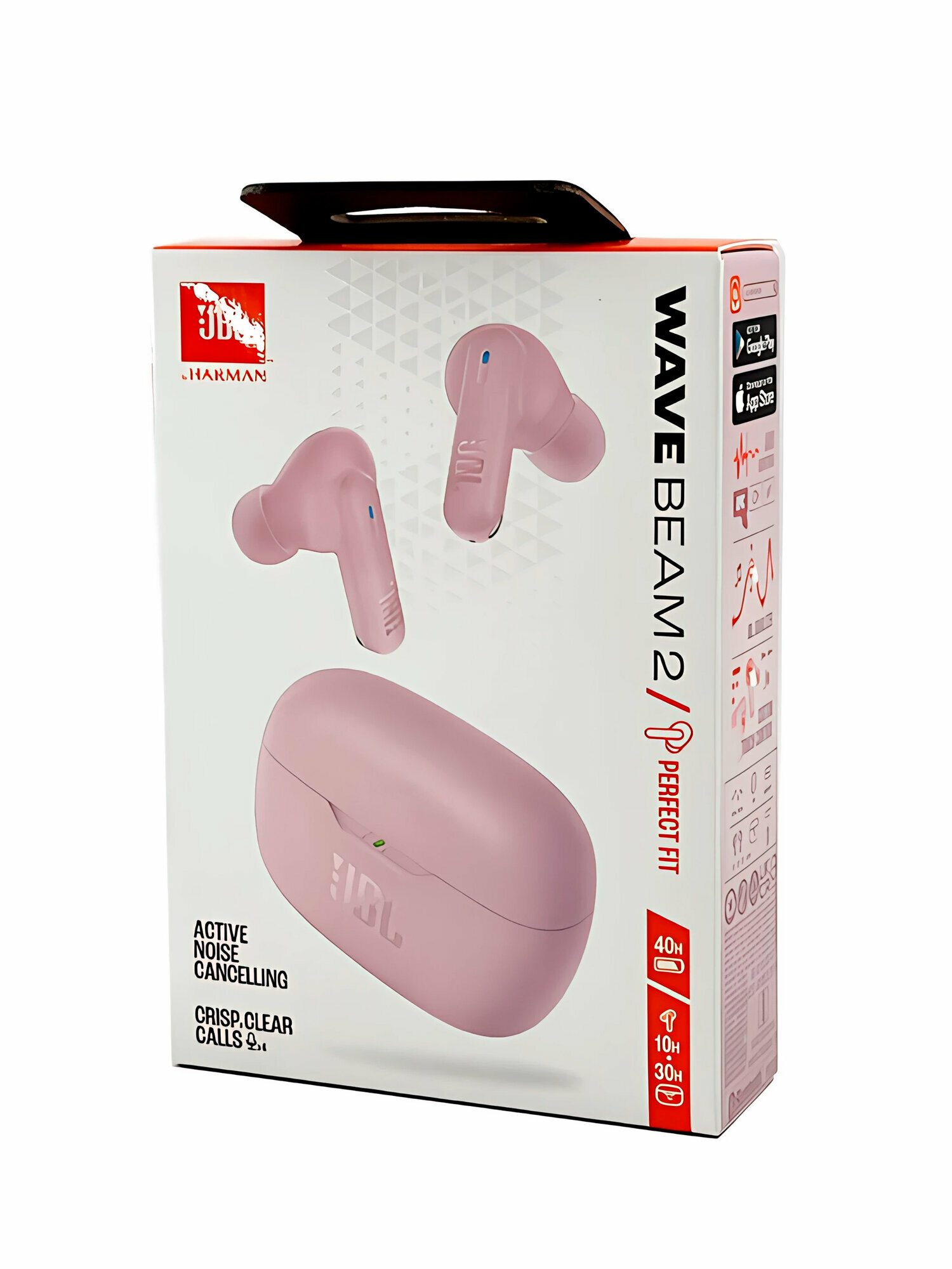 Hayшники беспроводные JBL WAVE BEAM 2 в розовом цвете, Глобальная версия