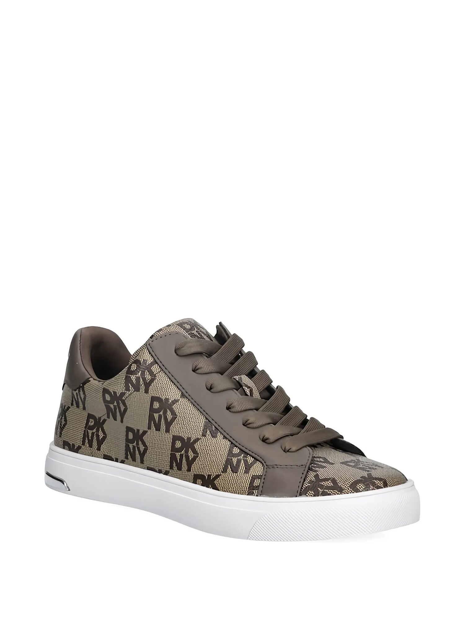Кроссовки DKNY Logo-print sneakers, размер 36, коричневый/серый/оранжевый — фото 1