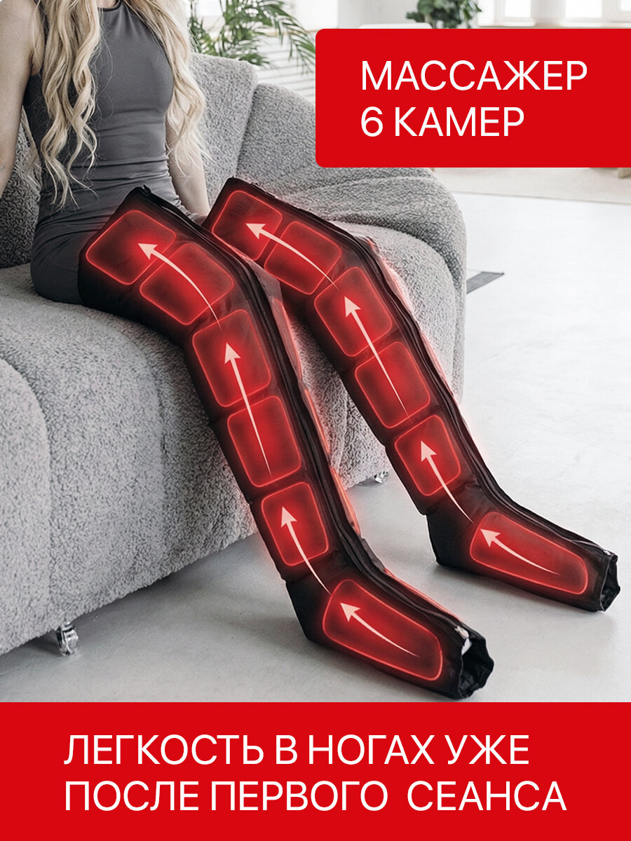 Прессотерапия аппарат, лимфодренажный массажер для ног, для похудения, антицеллюлитный массажер, SENNE Boot 6