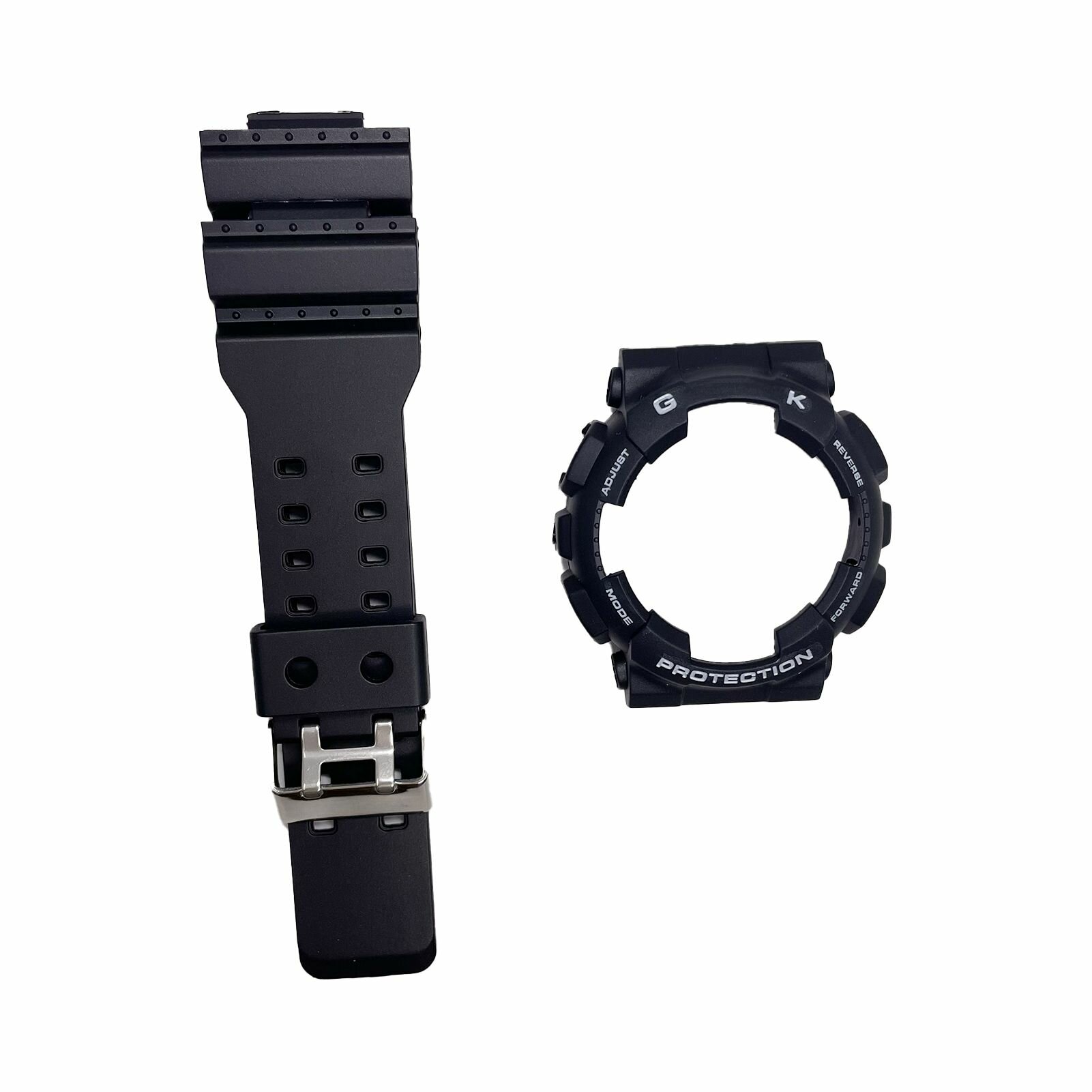 Ремешок и корпус для часов Casio G-SHOCK GA100 GA110 GA120 совместимый, смола матовый, сменный комплект с пряжкой