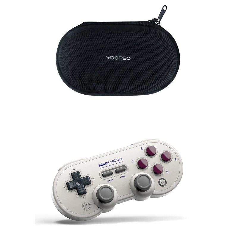 Eighting SN30Pro Светло-серая классическая версия G Bluetooth-контроллер с чехлом для Nintendo Switch, Steam Deck, ПК