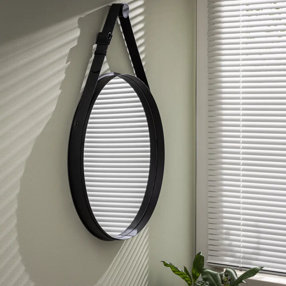 Зеркало декоративное Inspire Barbier круглое D43 см черный