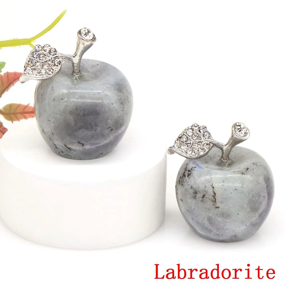 Статуэтка яблоко из лабрадорита, 1pc