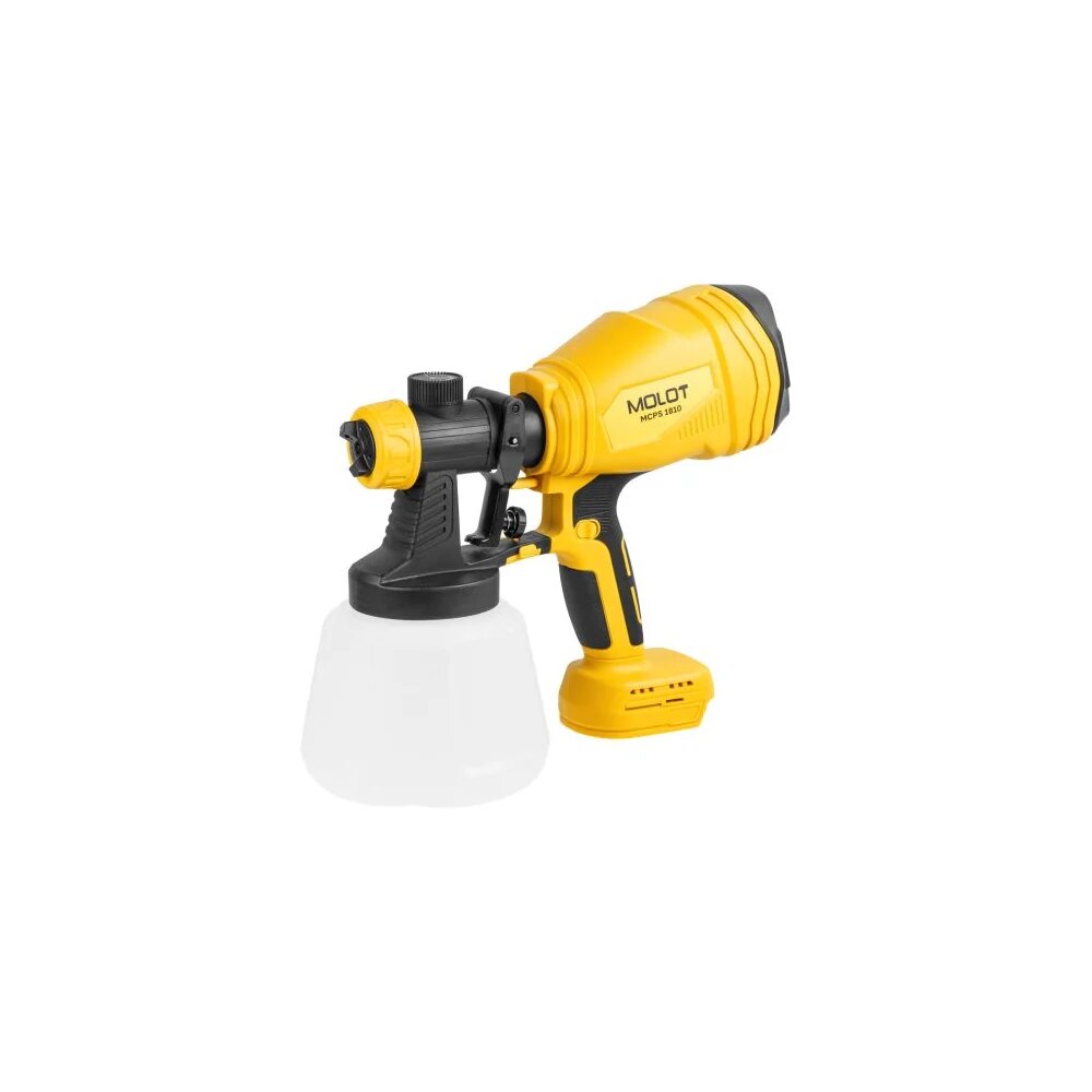 Краскораспылитель аккумуляторный MOLOT MCPS 1810 XLT Lite SOLO 2318035 HVLP распылитель для латексных и водных красок