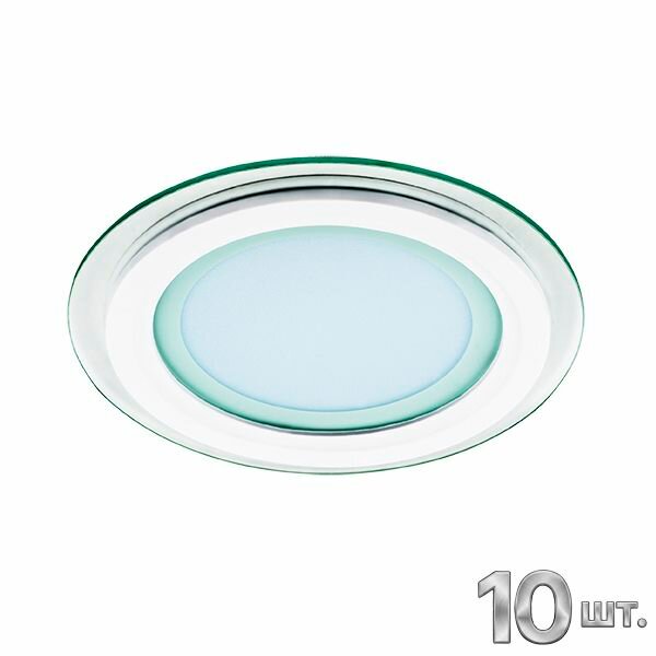 Светильник потолочный светодиодный влагозащищенный Lightstar ACRI 212011, IP44 для ванной, 3000K, 12W, круглый, белый, комплект 10 шт.