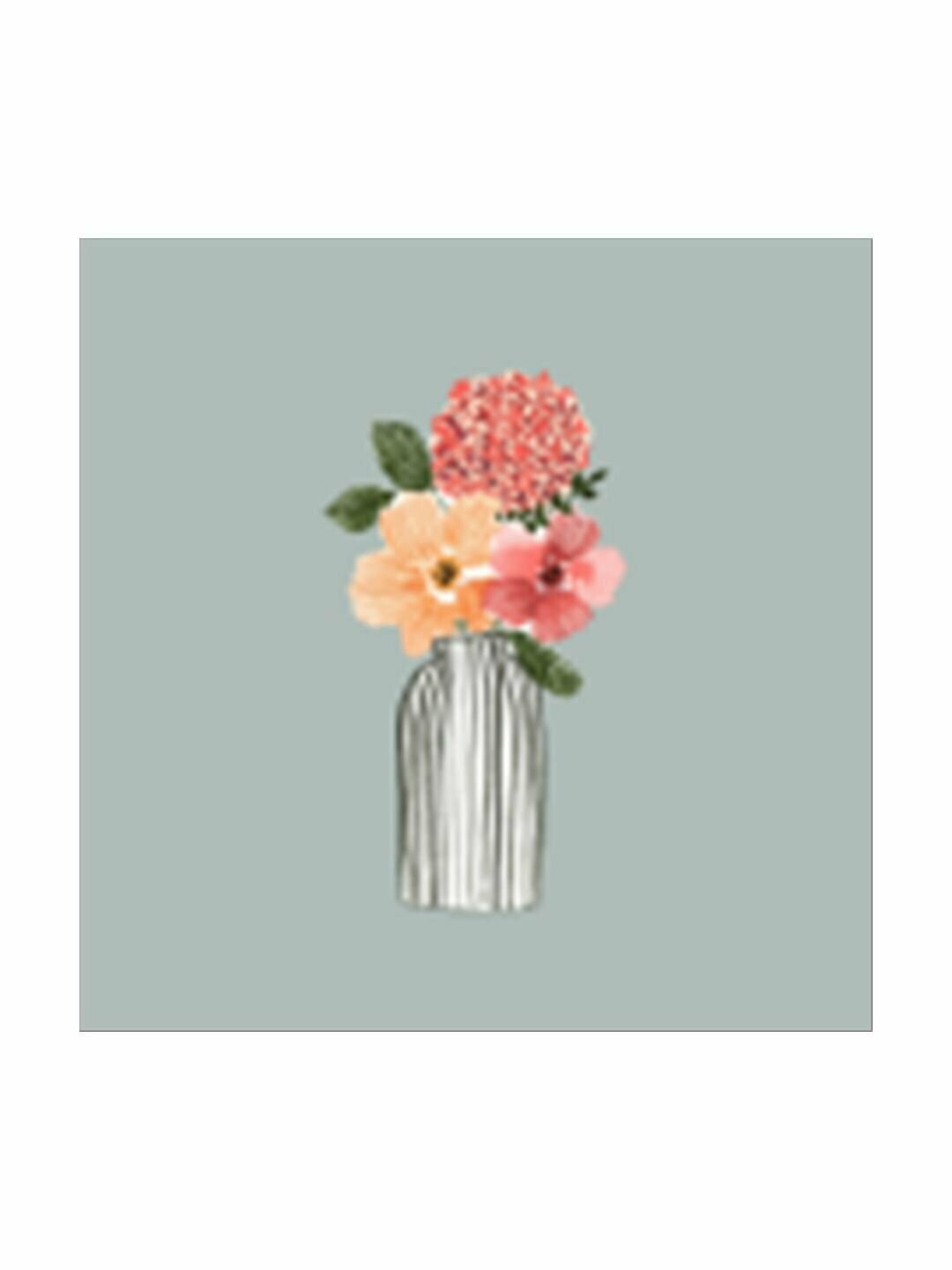 Салфетки бумажные трехслойные "Art Bouquet Home Collection" Ваза с цветами, 33х33 см, в пачке 20 штук