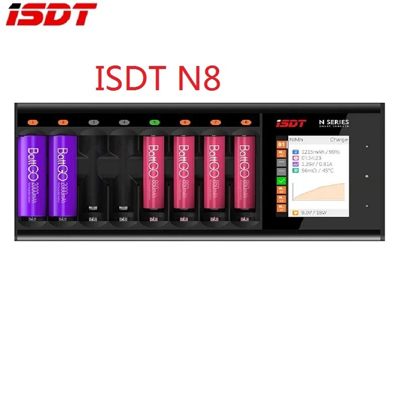 ISDT N8 многофункциональный зарядное устройство для аккумуляторов AA/AAA