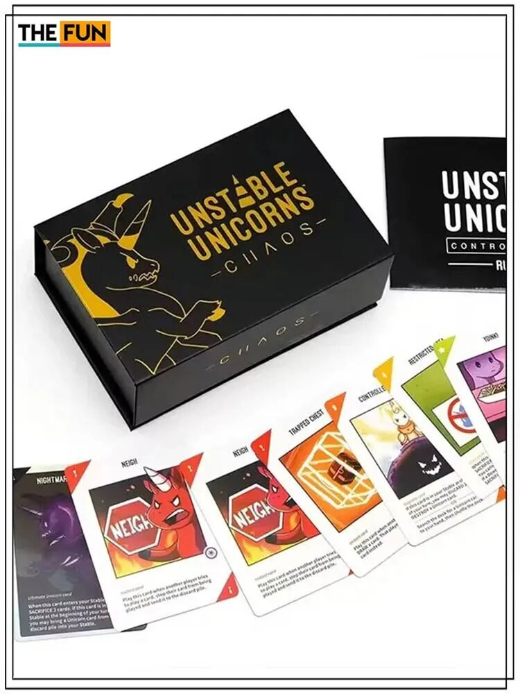 Настольная карточная игра Настольная Unstable Unicorns платинов Игра (Карточная) Новая версия игры