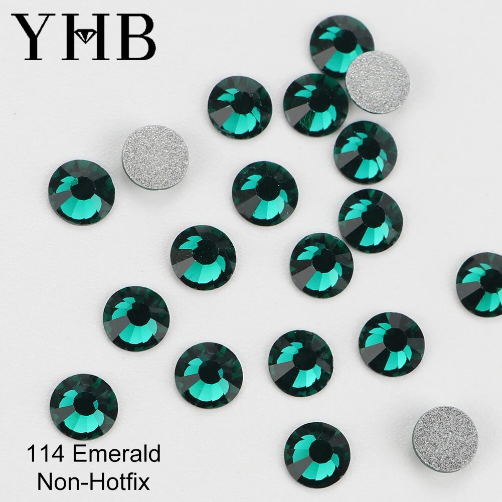 Стразы YHB Emerald 114, 3.2mm SS12, 1440шт