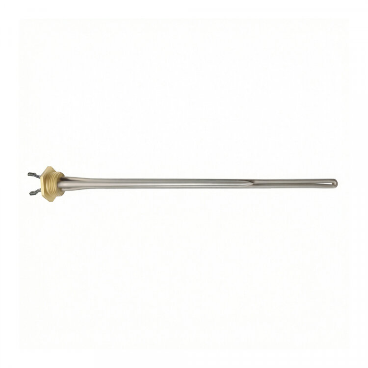 ТЭН для алюминиевого радиатора (батареи отопления) 1,2 кВт, левая резьба, нерж, D33, G1", L390мм, 220V, Р12Л