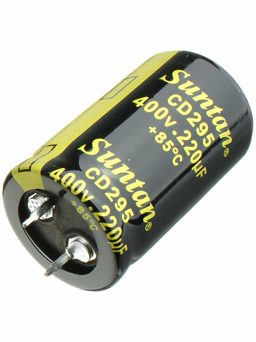 Конденсатор 220мкФ 400В, 35*45, 85C, Suntan TS13DQ2G221MSB0D0R Snap-in, 1200мА 5000час