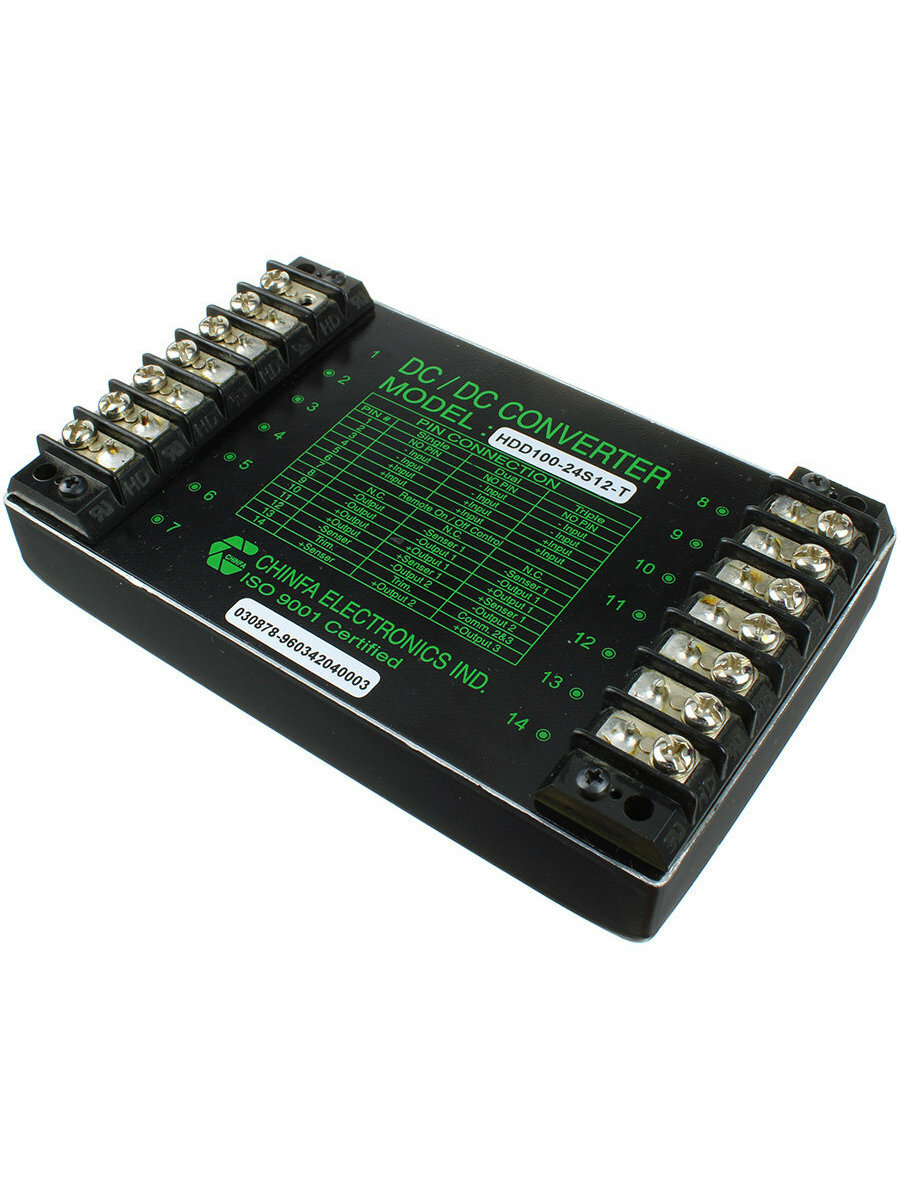 Преобразователь DC-DC 24В в 12В 8.3А 100Вт Chinfa HDD100-24S12-T