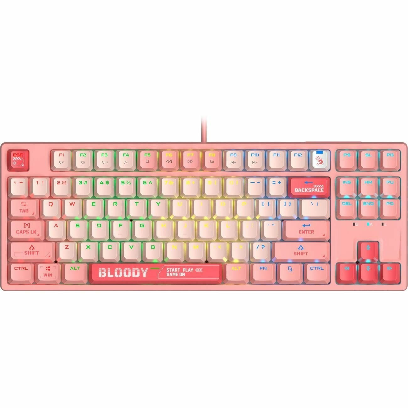 Игровая клавиатура A4Tech S87 USB ENERGY розовый