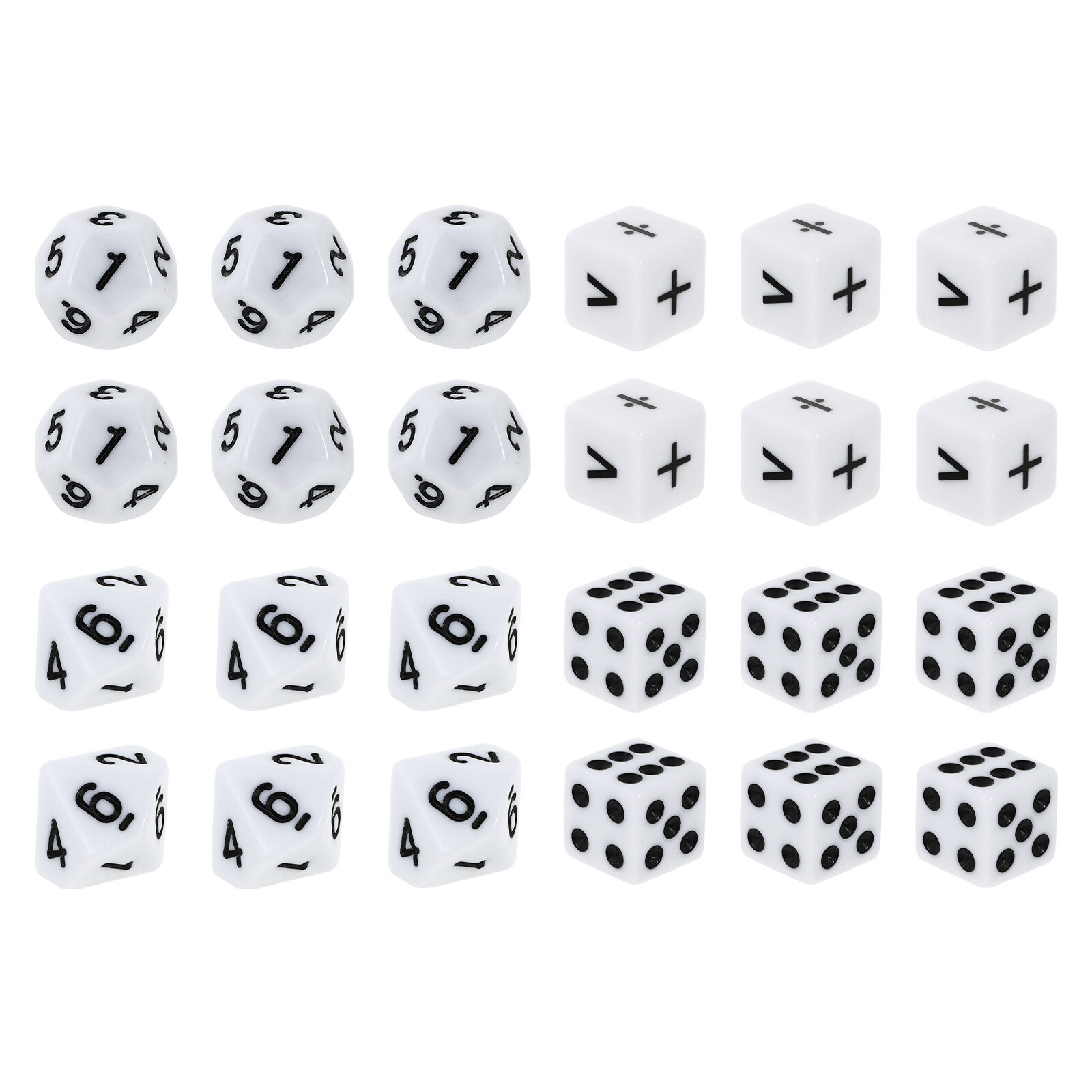 16-миллиметровые развивающие кубики для детей - математическая игра и учебные пособия по математике (набор из 24 штук)