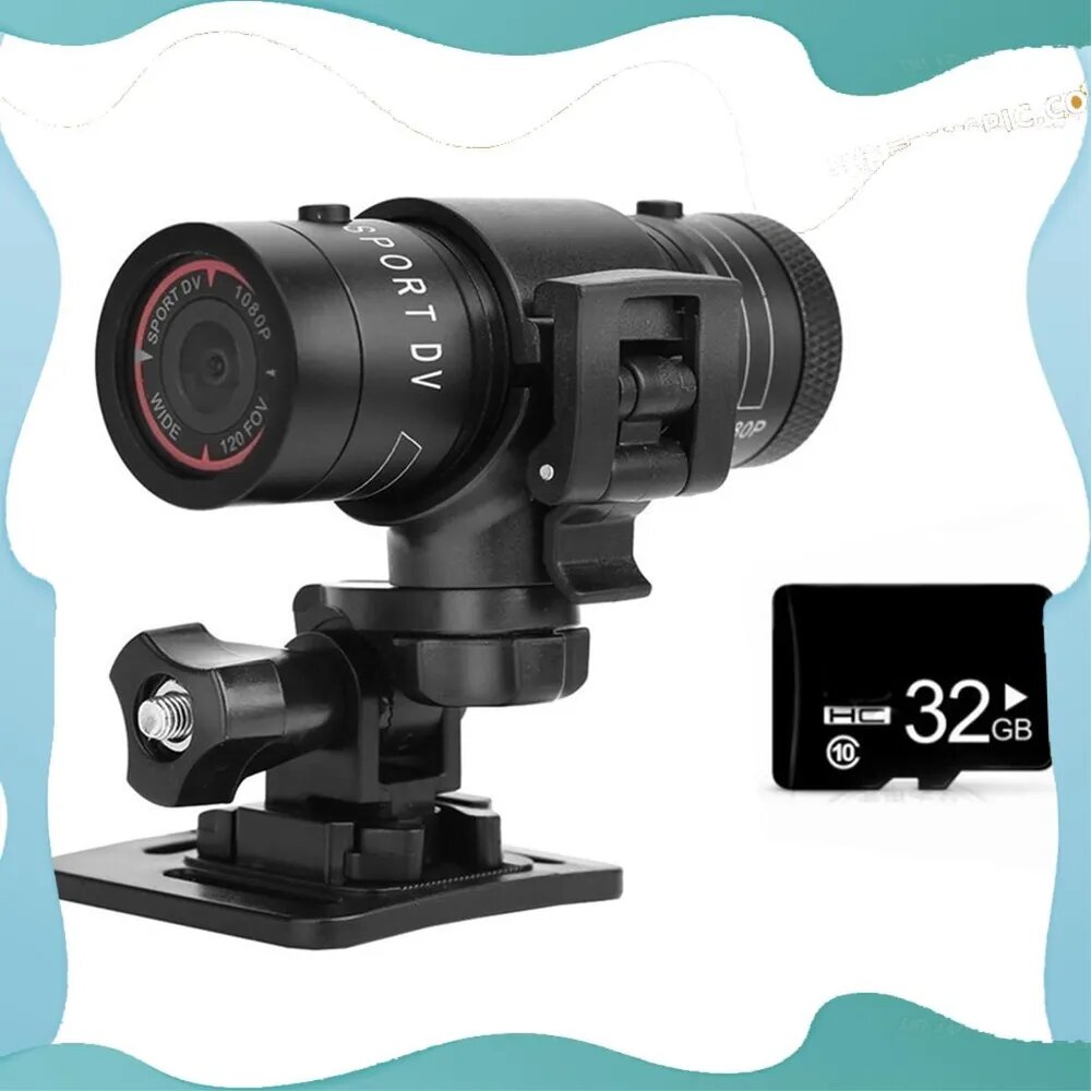 (F T J R) Мини-Спортивная Камера F9, Велосипедная 1080P, 200 Вт