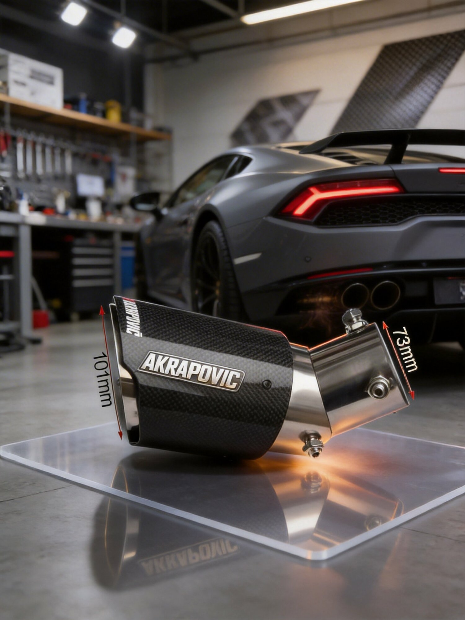 Насадка на глушитель автомобиля, углеродная отделка и 304 нержавеющая сталь, универсальная посадка вход 60/70/76 мм выход 89/101 мм