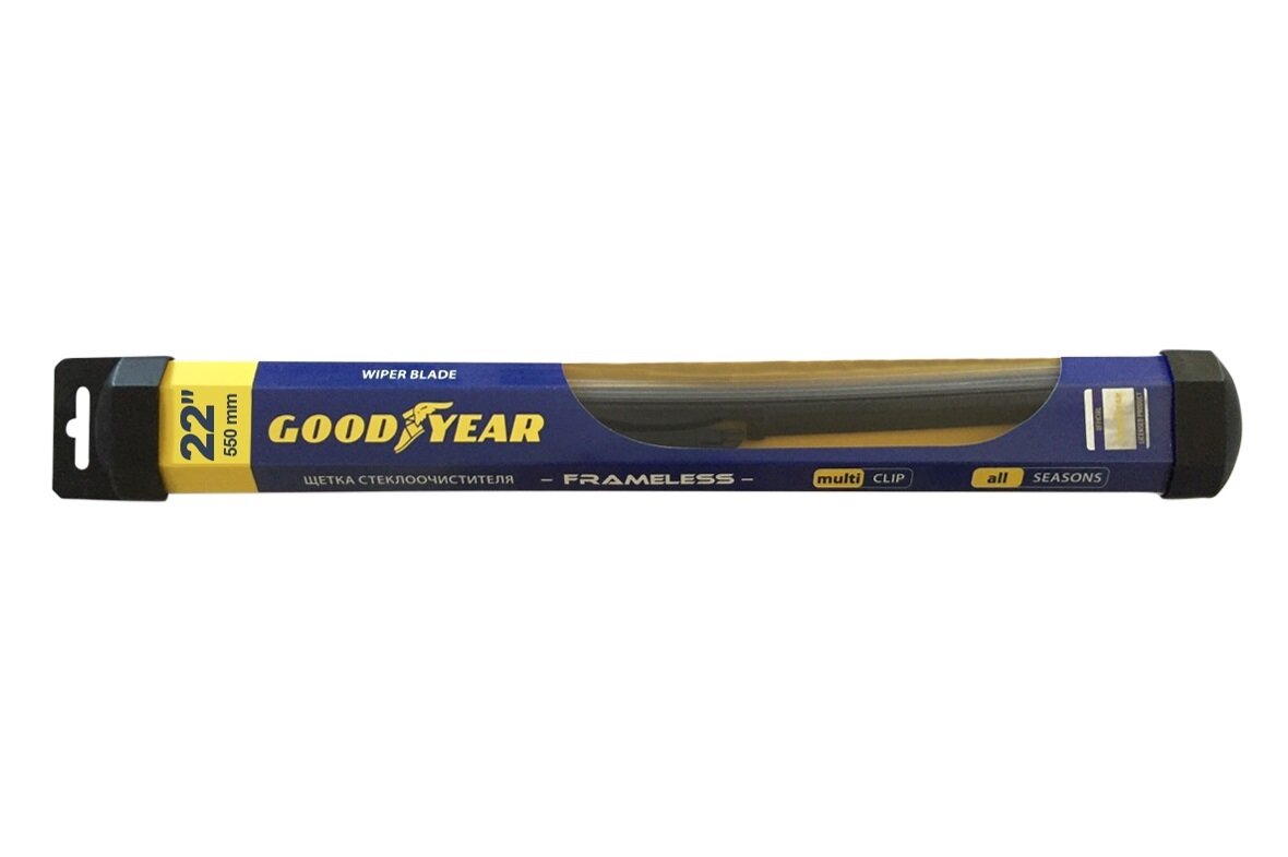 Щетка стеклоочистителя Goodyear Frameless Multi Clip 550 мм бескаркасная