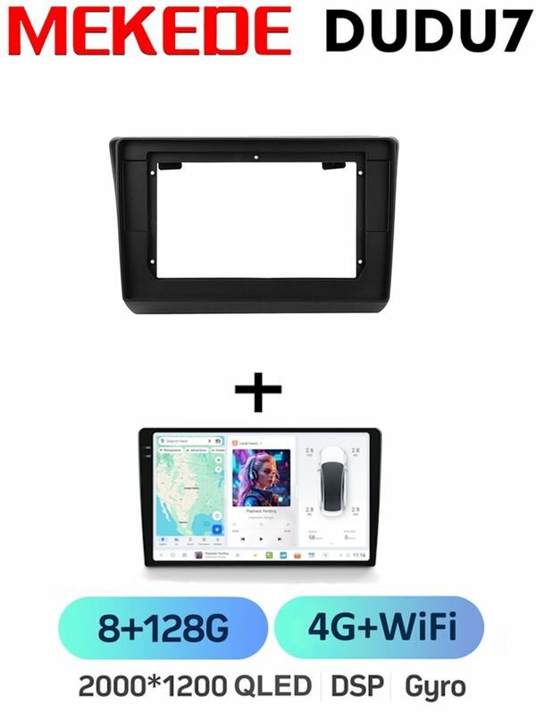 Магнитола Mekede 10" DUDU7 8/128 Gb для Toyota Hilux Surf 3 N180 правый руль 1995-2002 carpay Android