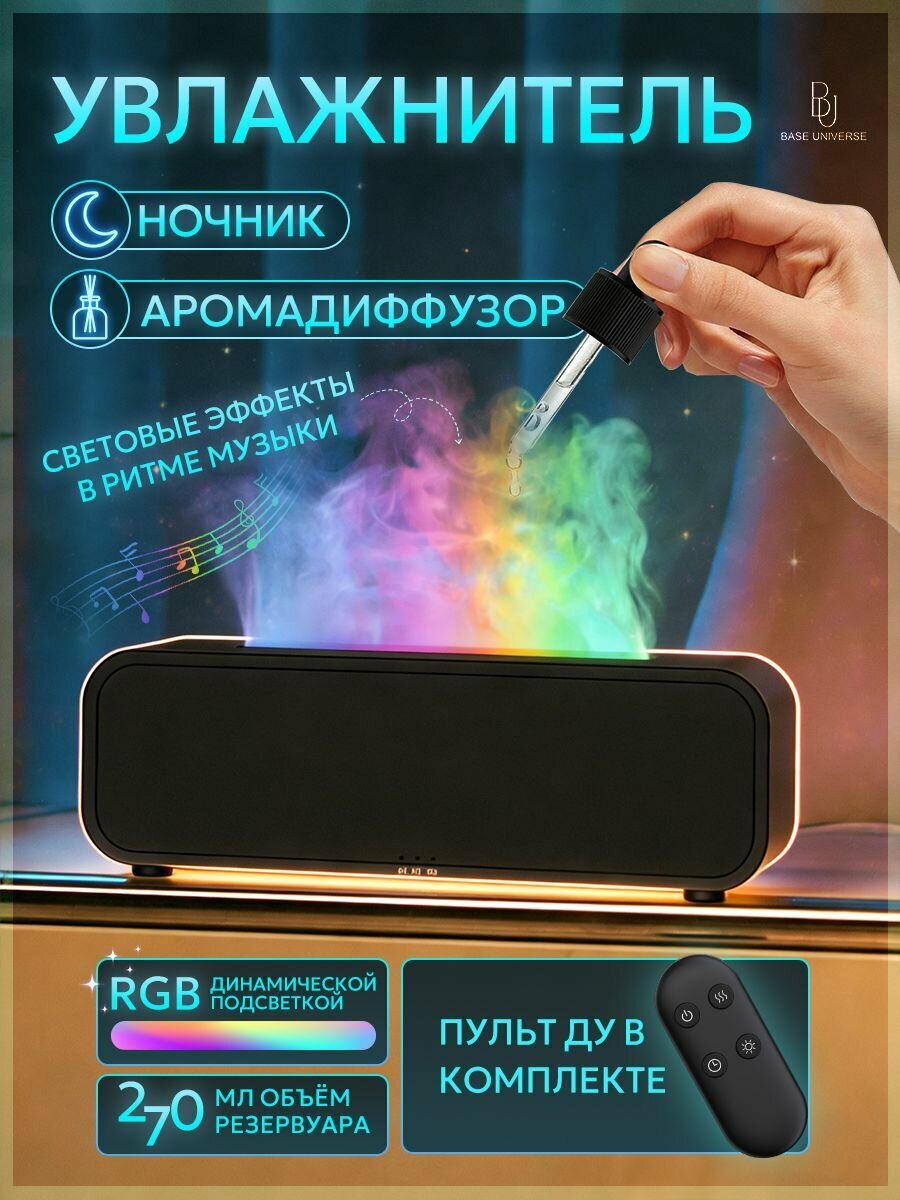 Увлажнитель воздуха для дома, настольный, A5-черный