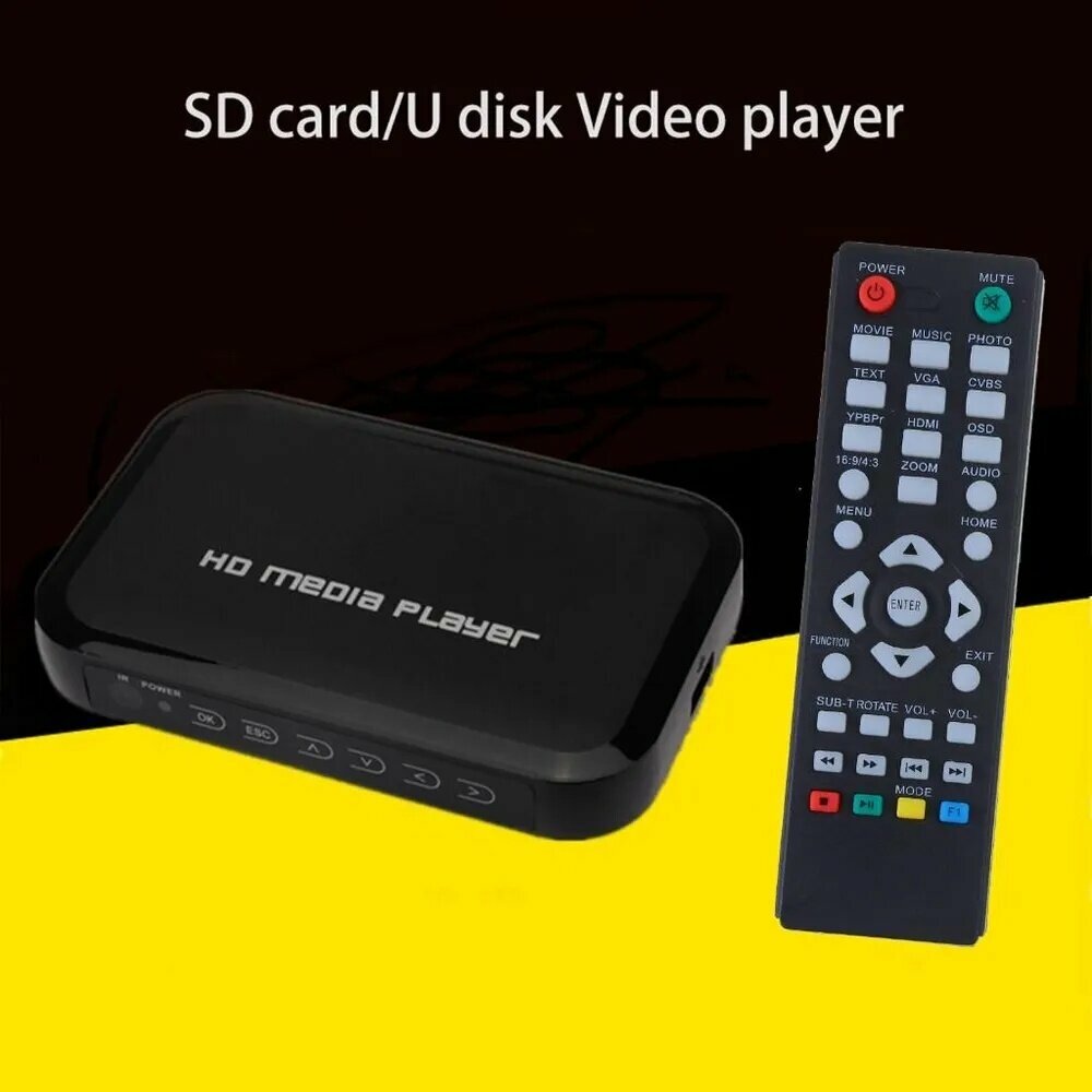 Мини-видеоплеер 1080P с USB и SD — фото 1
