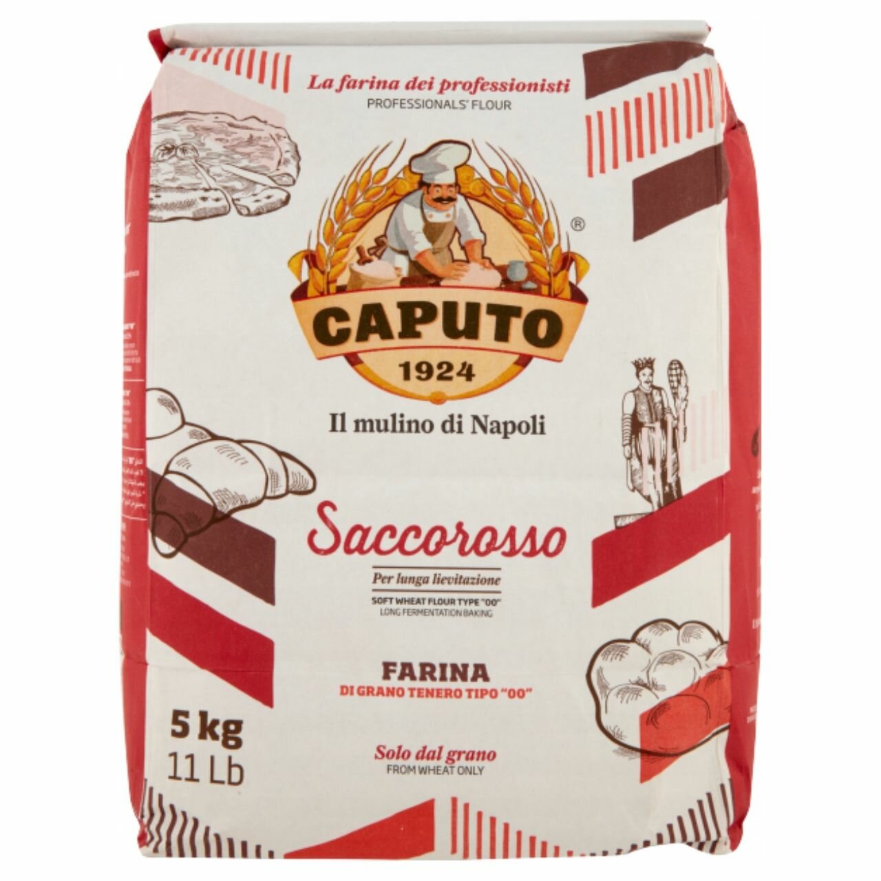 Мука CAPUTO SACCOROSSO мягких сортов пшеницы тип "00" 5кг*1