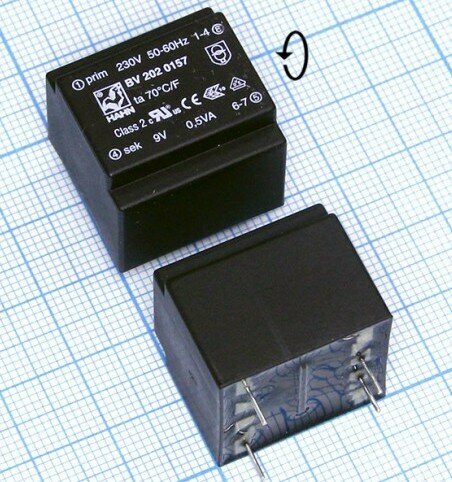 Трансформатор 9V/55mA (BV 202 0157)