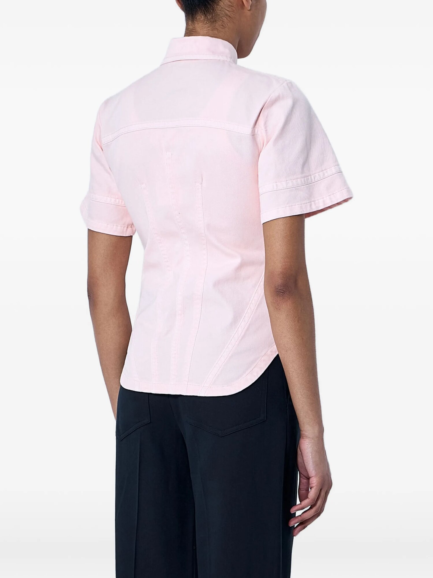 Рубашка SPORTMAX Patch-pocket short-sleeve shirt, размер 40 — фото 1