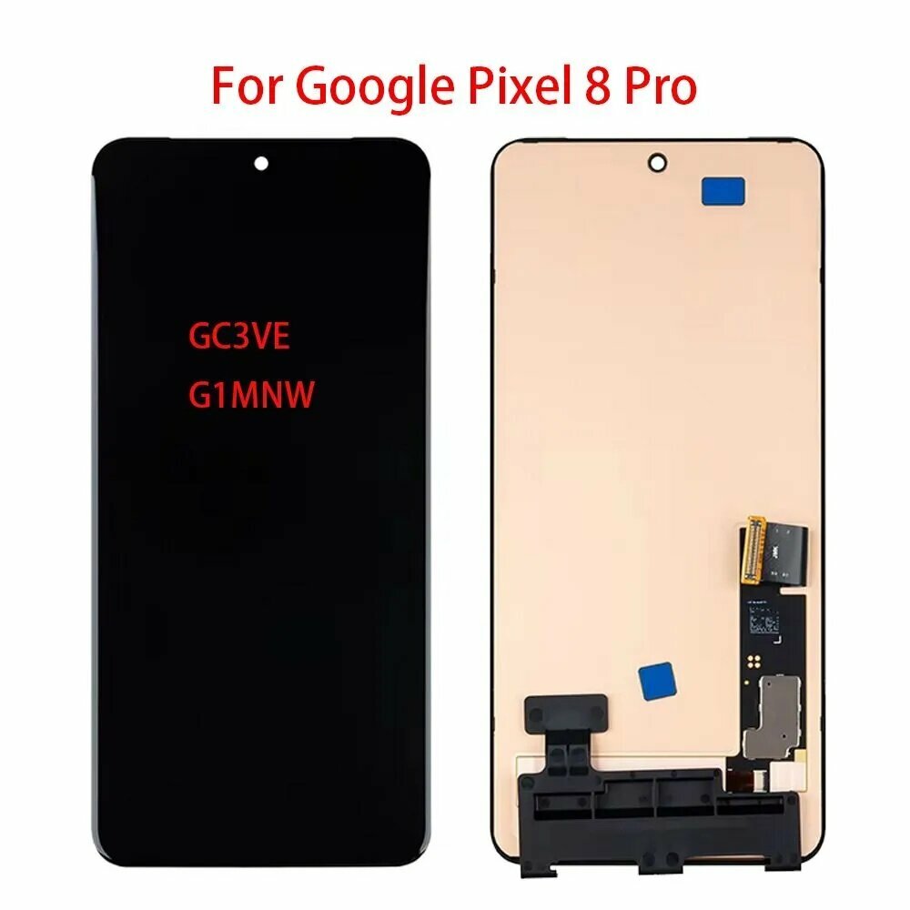 Дисплей на Google Pixel 8 Pro (OLED) в сборе с тачскрином Черны