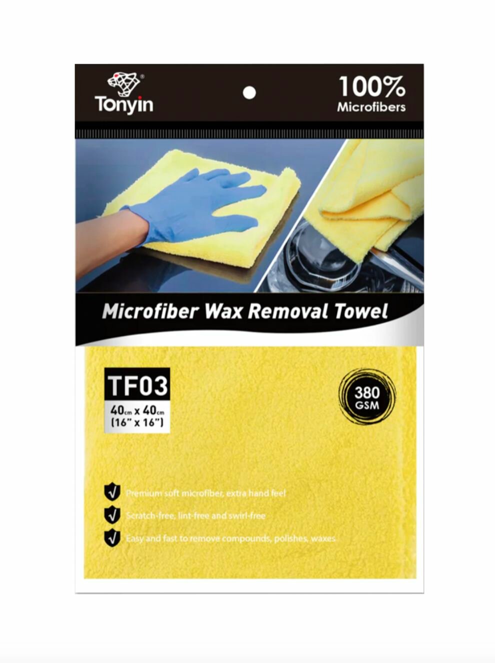 TF03 Полотенце для удаления воска 40*40 WAX REMOVAL TOWE TONYIN